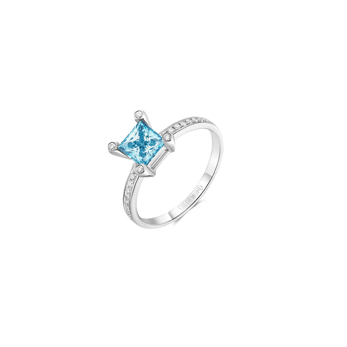 Cassandra Pavé Ring Lagoon Blue – Colormond