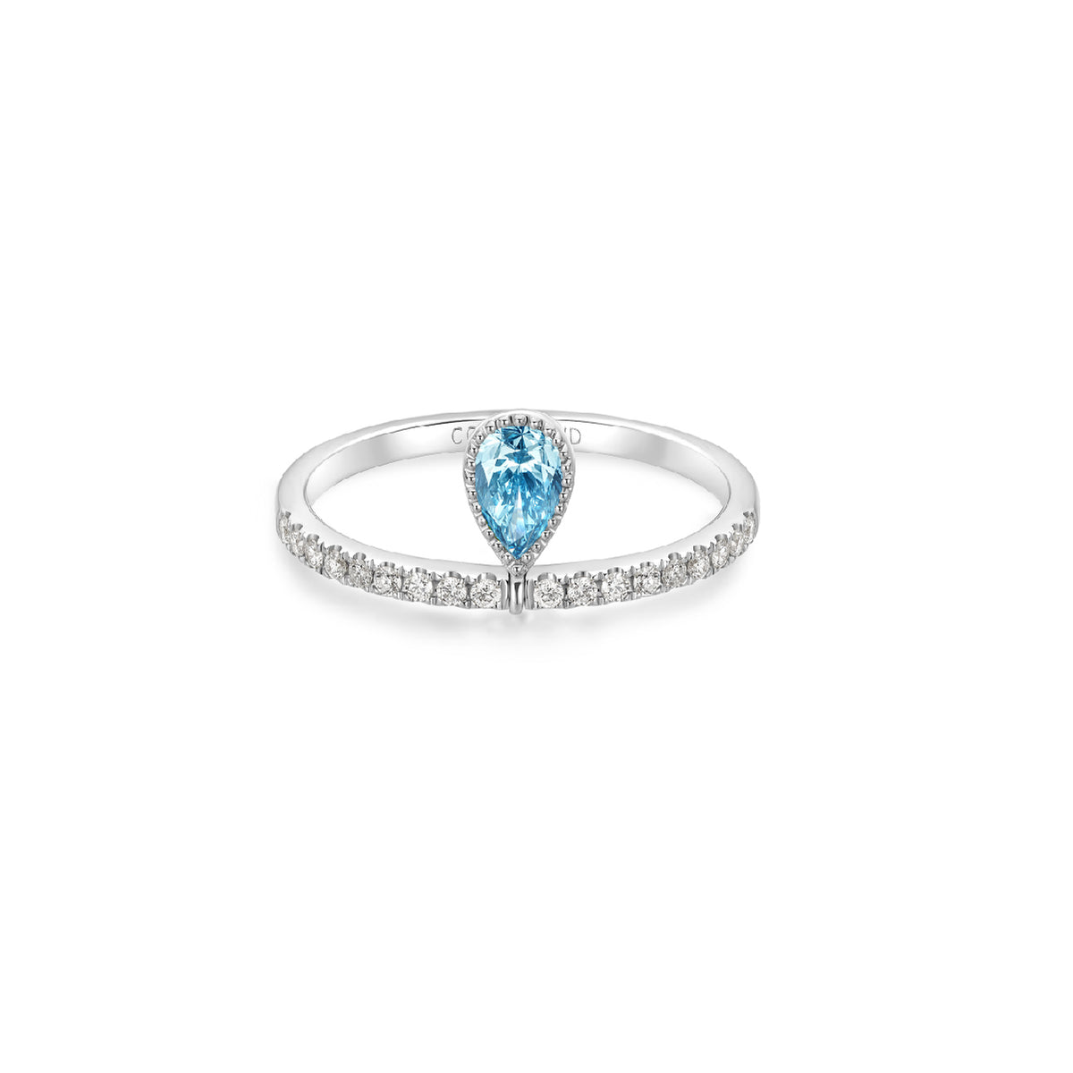 Genevieve Pavé Ring Lagoon Blue – Colormond