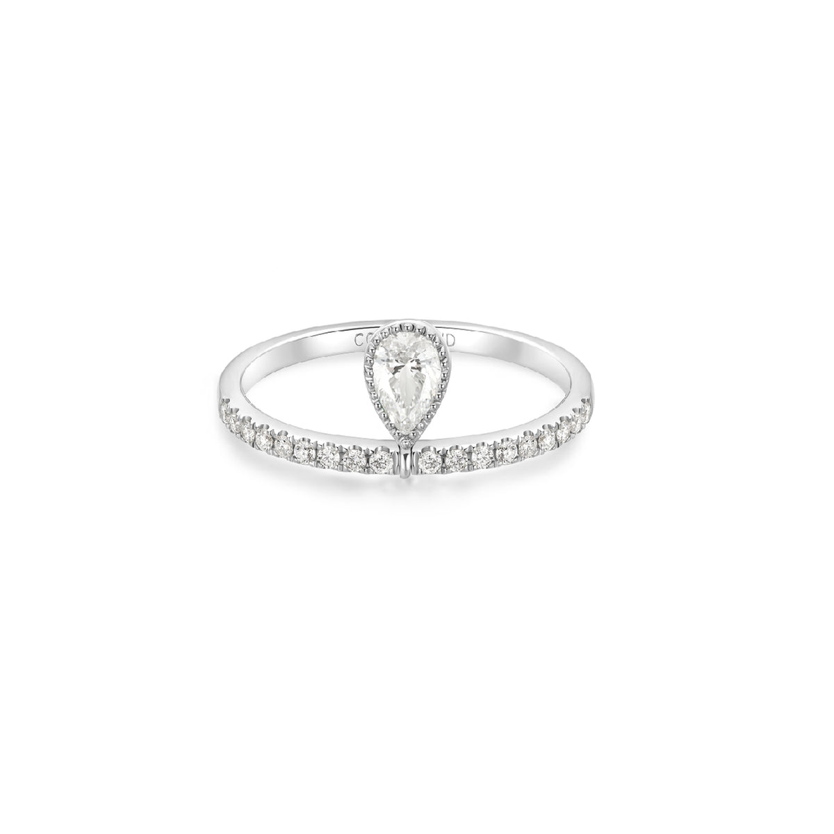 Genevieve Pavé Ring Glacier White – Colormond