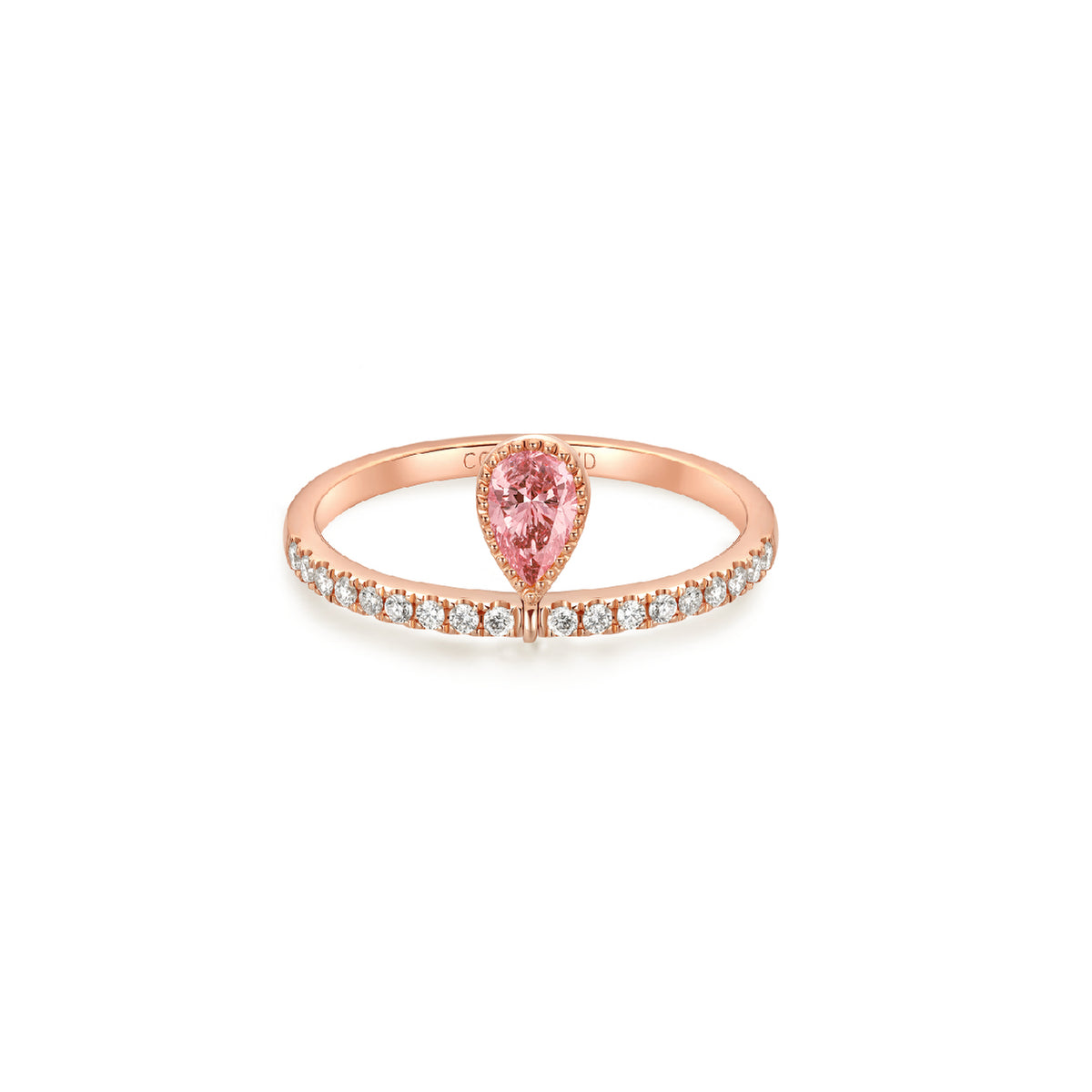 Genevieve Pavé Ring Peony Pink – Colormond